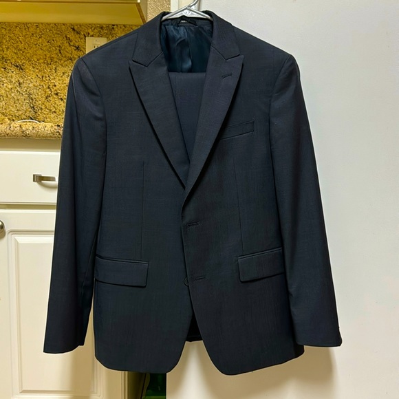 Bar III | Suits & Blazers | Bar Iii Navy Blue Two Piece Suit Slim Fit ...